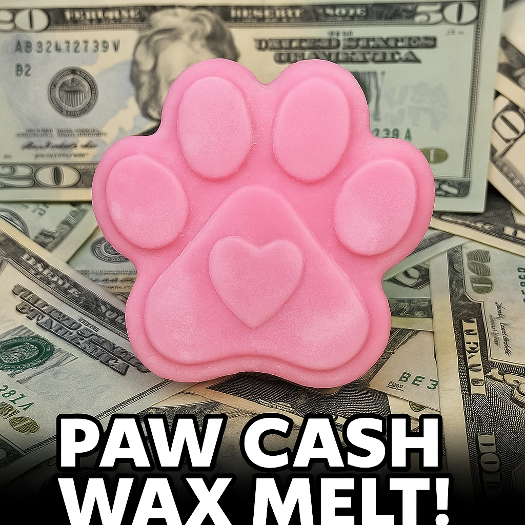 Puppy Paw Shaped Cash Wax Melt – Jewelry Candles - Cash Candles, Money ...