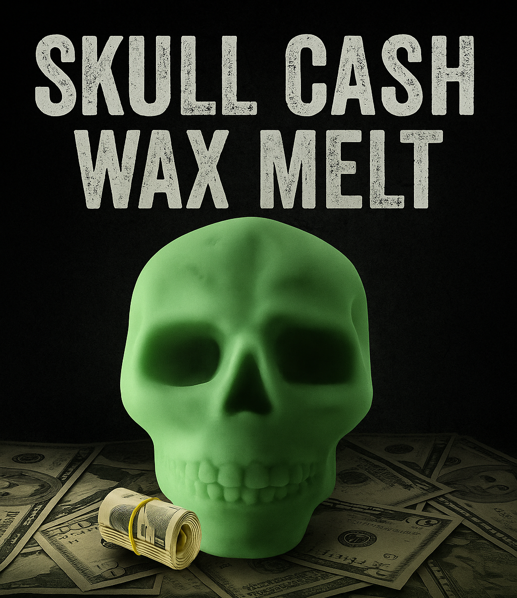 Giant Skull Shaped Cash Wax Melt – Jewelry Candles, Cash Candles & Cash ...