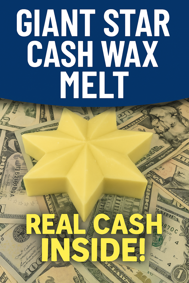 Giant Star Shaped Cash Wax Melt – Jewelry Candles, Cash Candles, Money ...