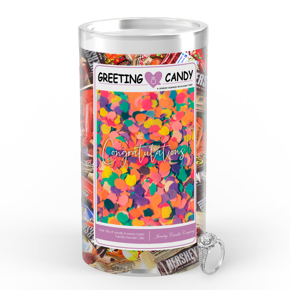 Congratulations Greetings Candy – Jewelry Candles, Cash Candles & Cash ...