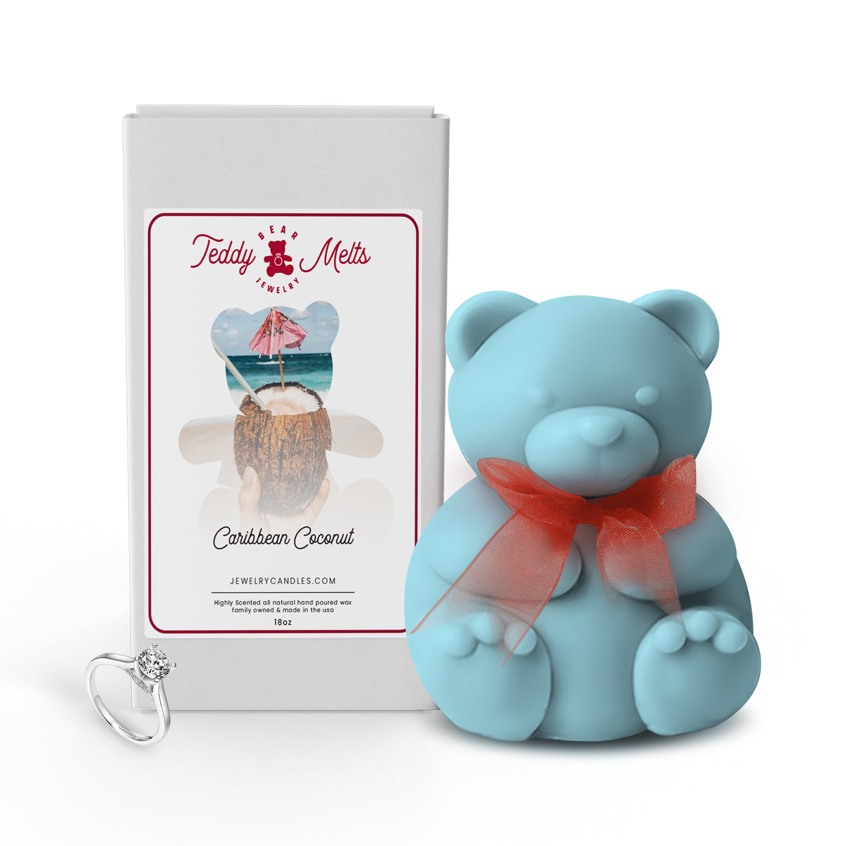 Caribbean Coconut GIANT Teddy Bear Jewelry Wax Melts – Jewelry Candles ...