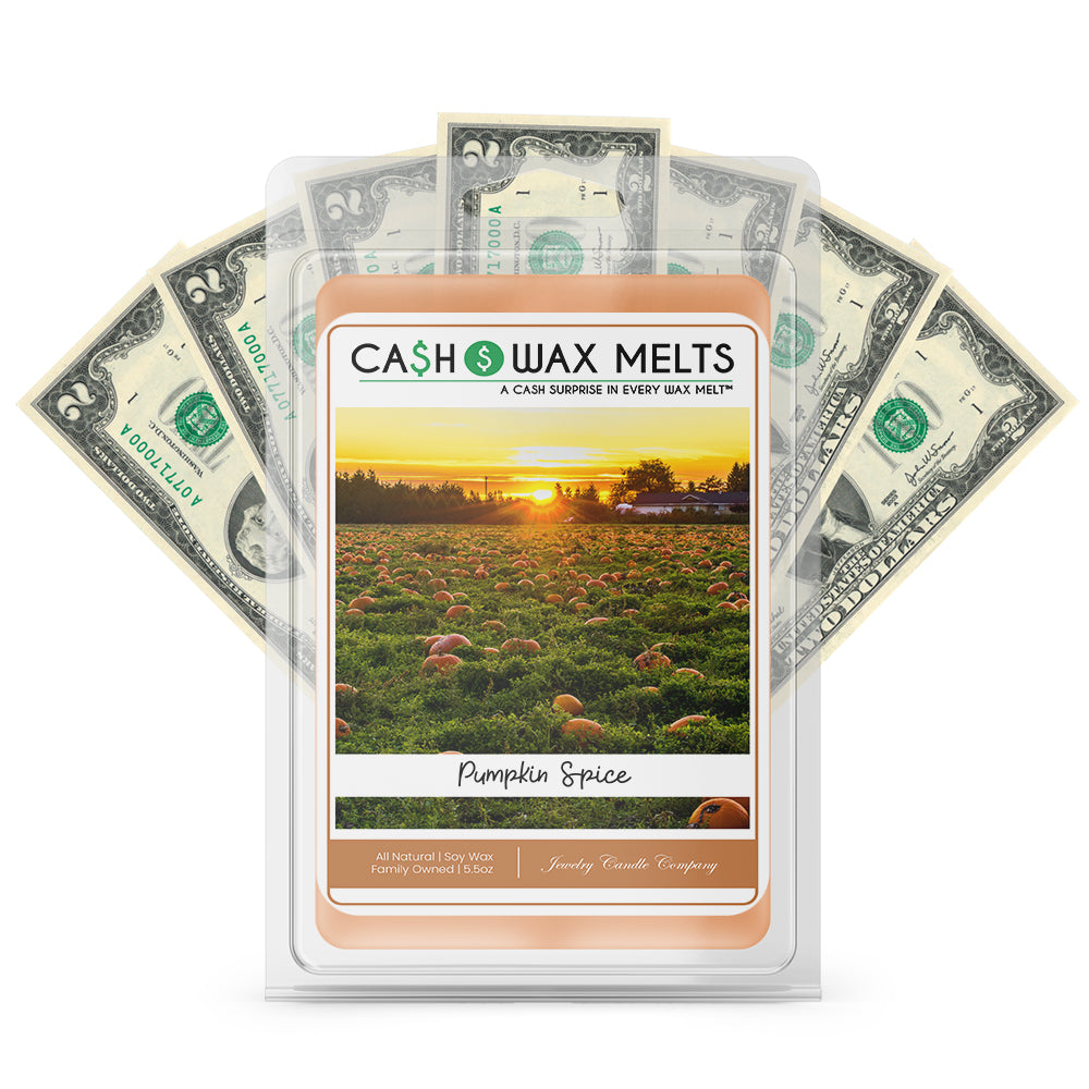 Pumpkin Spice Cash Wax Melt – Jewelry Candles, Cash Candles, Money ...